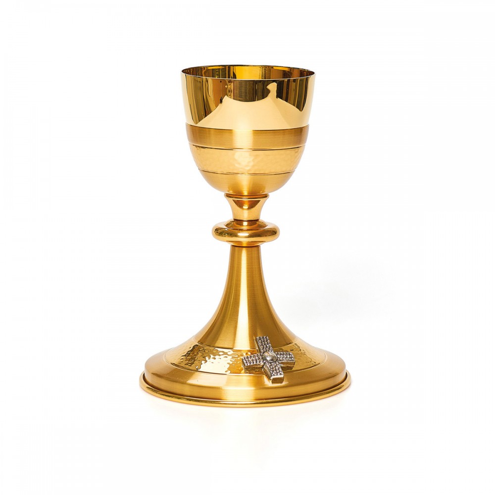 Potir alama aurita, placat cu aur de 24 de carate